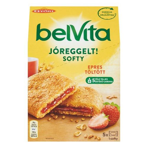 Keksz BELVITA Jó Reggelt! Softy epres töltelékkel multipack